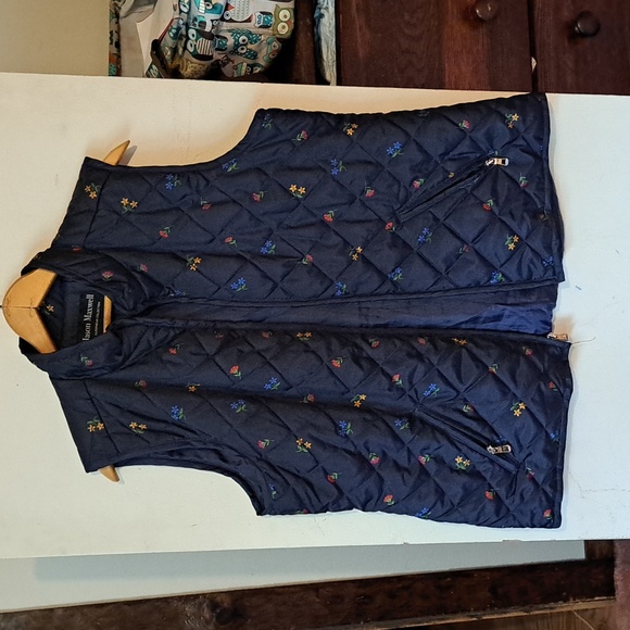 jason maxwell | Jackets & Coats | Jason Maxwell Womens Flower Navy Blue ...